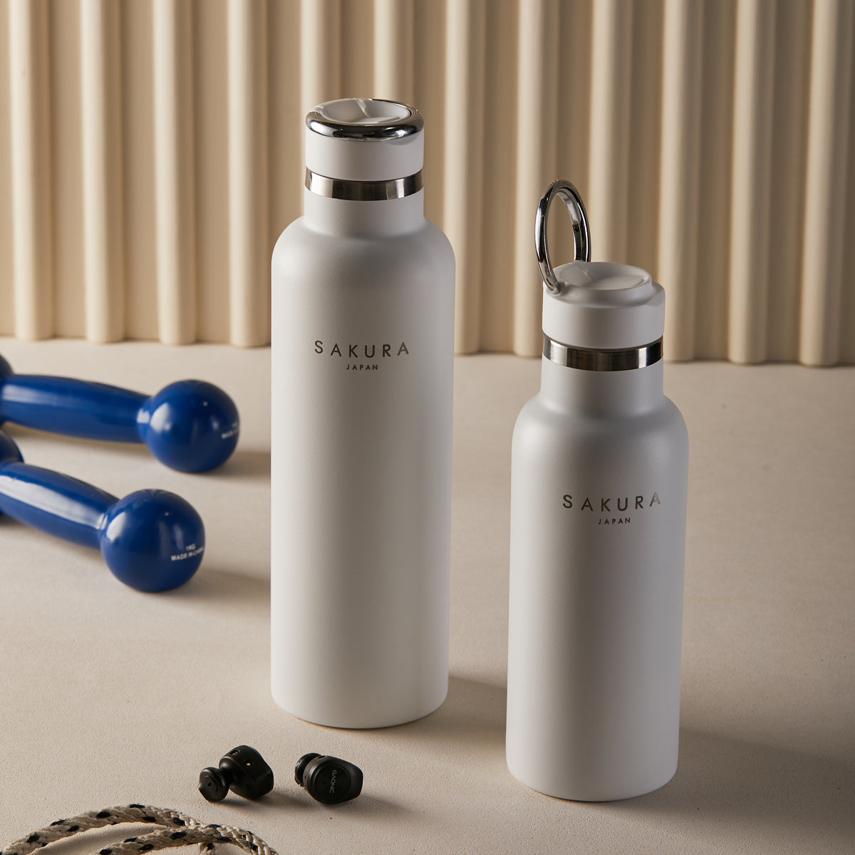 Sakura Japan | Botella Térmica Sakura Acero Inoxidable 750 Ml Blanca Mate
